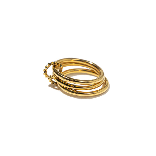 Waterproof Gold Triple Stacked Ring – TheAllyCatWalk