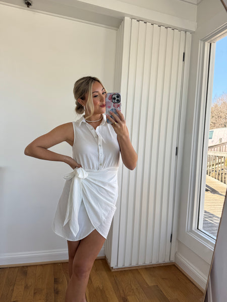 Yacht Club Button Down Wrap Dress – TheAllyCatWalk